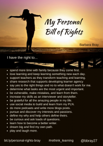 My Personal Bill of Rights - Rethinking Learning